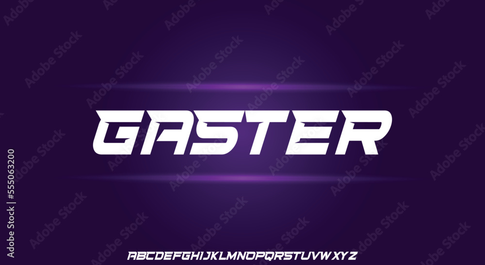 GASTER Abstract modern urban alphabet fonts. Typography sport, simple ...