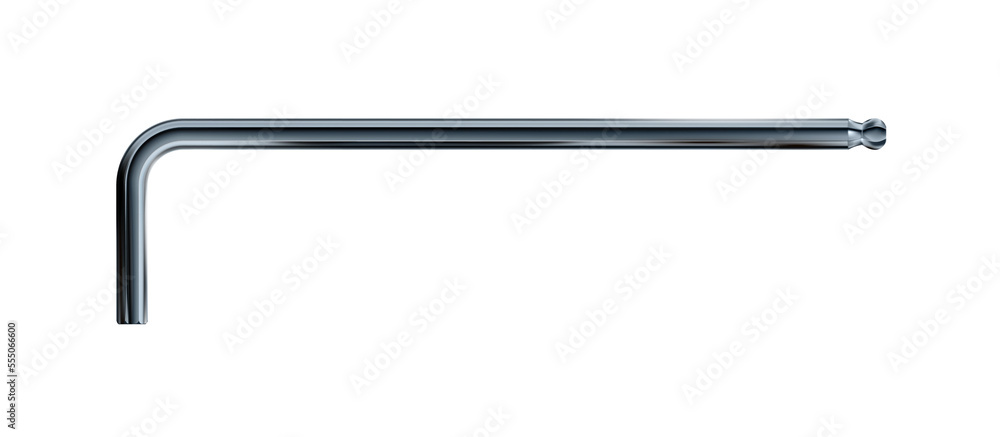 Realistic Dark Hex or inbus key, metal tool isolated. Png. Stock ...