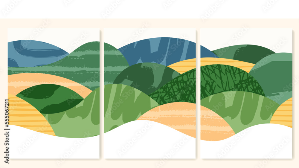 Abstract farm agriculture template. Green field pattern, eco background ...
