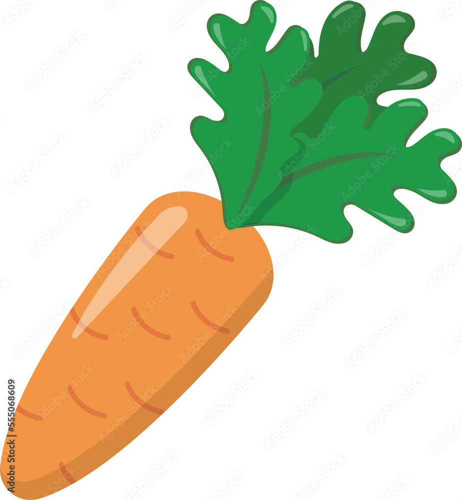 Vector comic cartoon illustration of carrot isolated on white ...