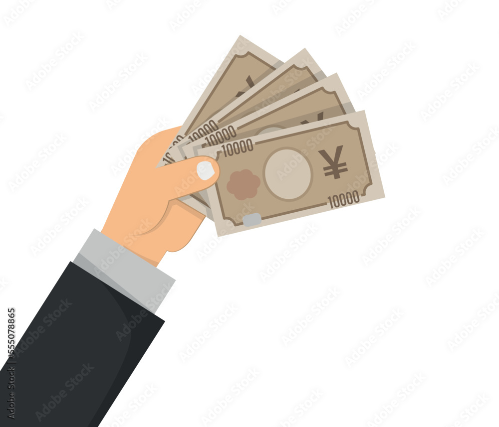 Yen, yuan money currency vector icon in flat style. Money yen symbol ...