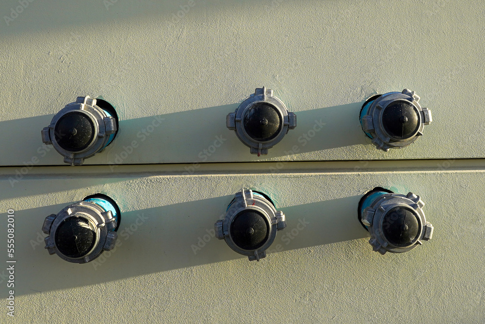 Fire protection system in the wall of residential building, built fire ...