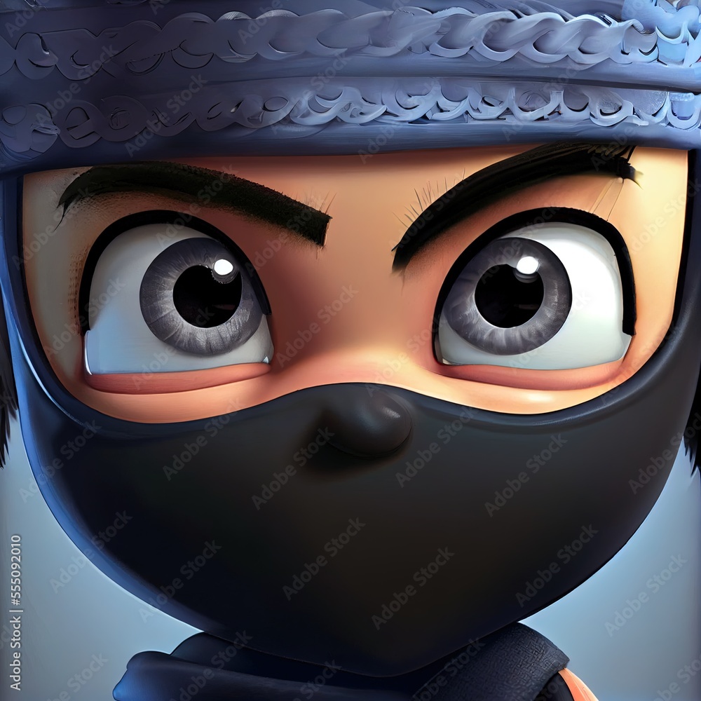 Child Ninja in Black Suit - Generative AI Stock Illustration | Adobe Stock