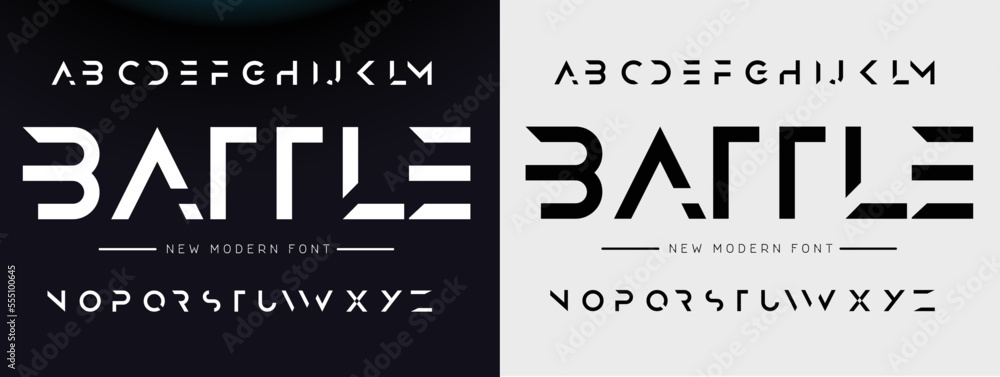 BATTLE Modern Bold Font. Regular Italic Number Typography urban style ...