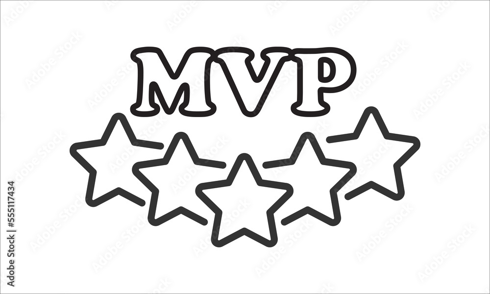 MVP letter logo design in illustration. Vector logo, calligraphy ...