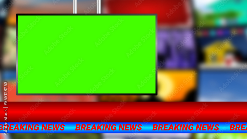 news green screen background illustration image on blur background ...