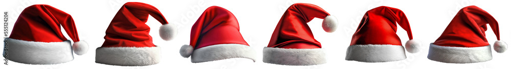 High-resolution santa hat isolated on white background Stock ...
