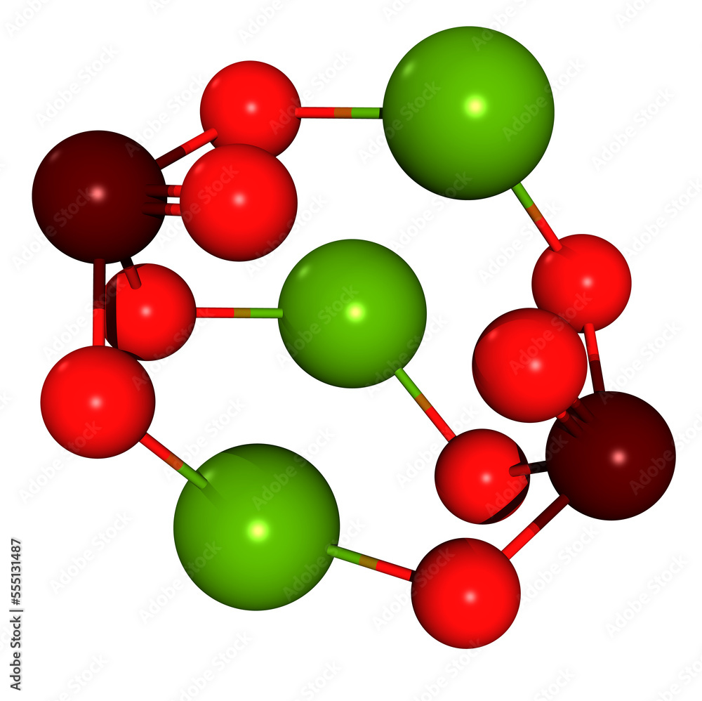 3D image of Trimagnesium phosphate skeletal formula - molecular ...