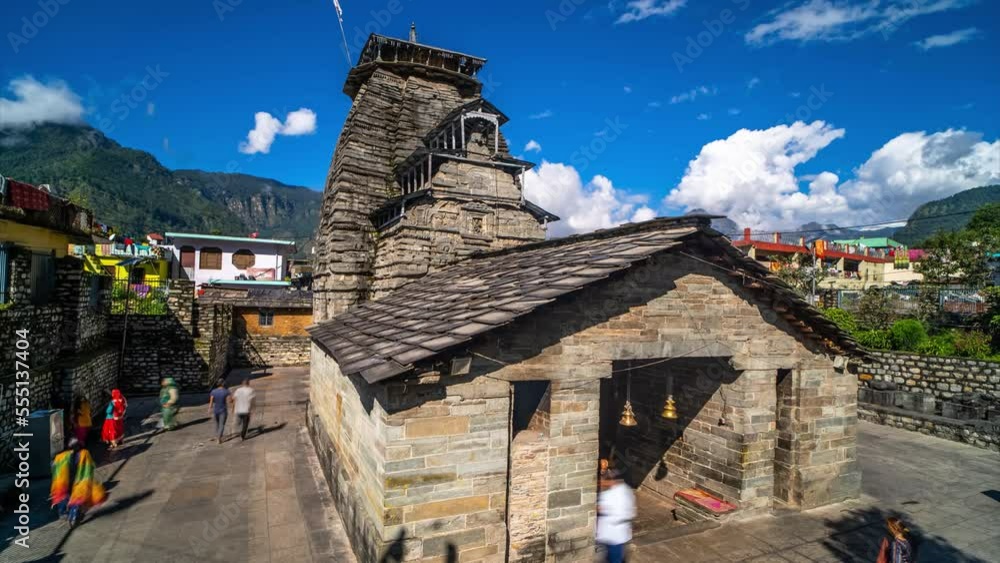 Gopeshwar Mahadev Lord Shiva temple, time lapse hyperlapse, 4k India ...