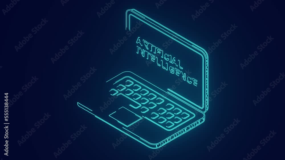 artificial intelligence learning and processing big data isometric ...