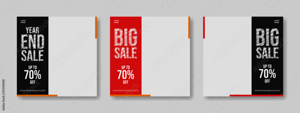 big sale discount social media post template, fully editable instagram ...