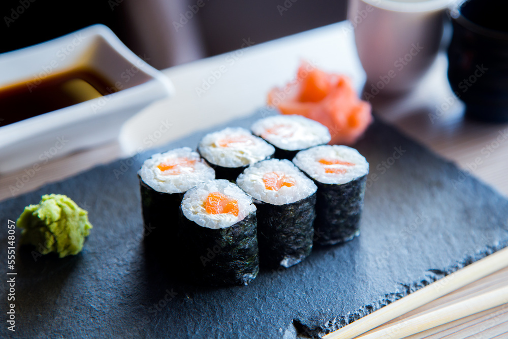 Salmon maki. Image result for maki sushi In Japanese, the word maki ...