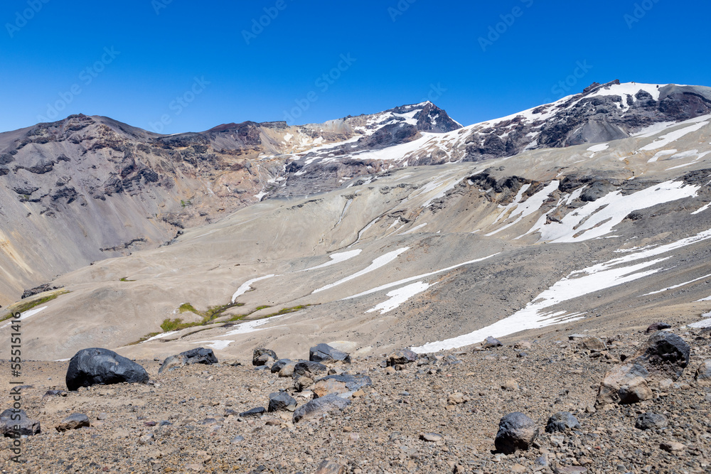 Foto Stock View of the breathtaking landscape at Paso Vergara / Paso ...
