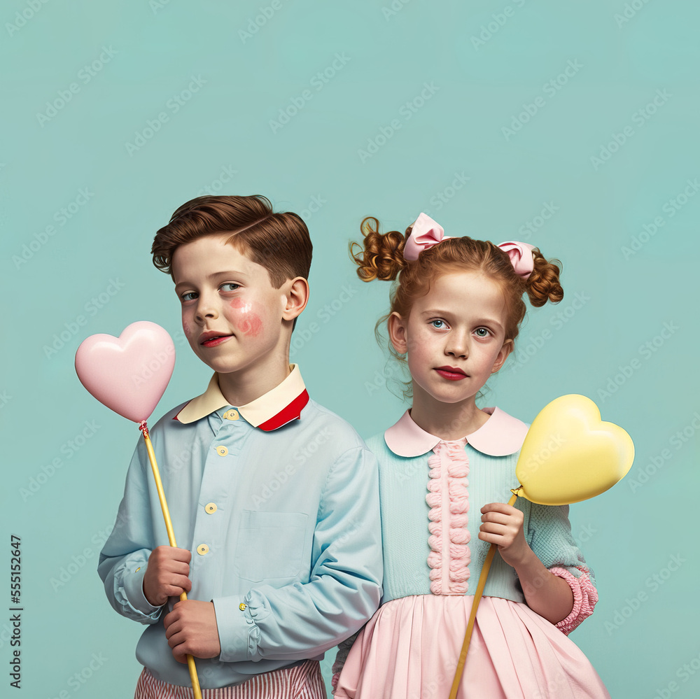 Little School kids dressed in a pastel color clothes, cute suit ...