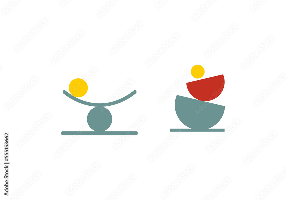 initial balance logo company icon business logo background illustration ...