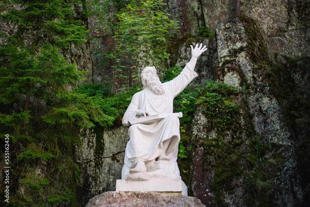 Vainamoinen playing on a kantele - statue of the hero of the epic ...