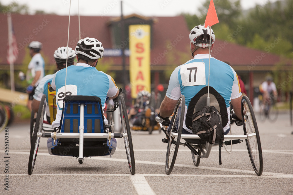 Men with spinal cord injury and leg amputee participating in a ... Men with spinal cord injury and leg amputee participating in a ...