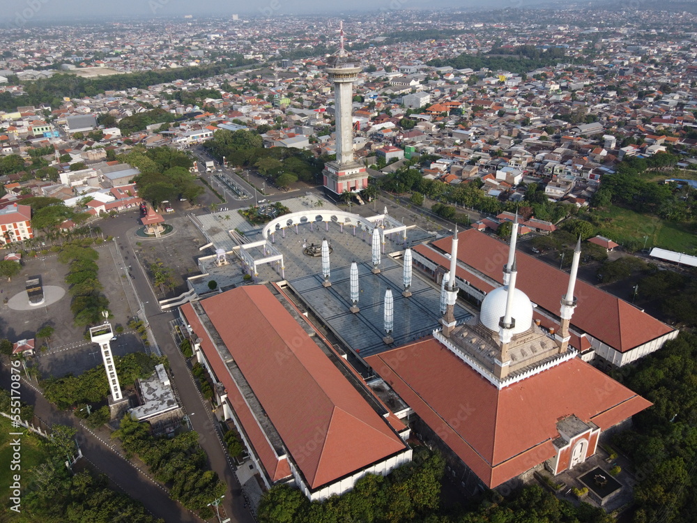 The beauty of the great mosque of Central Java, Semarang, Indonesia ...