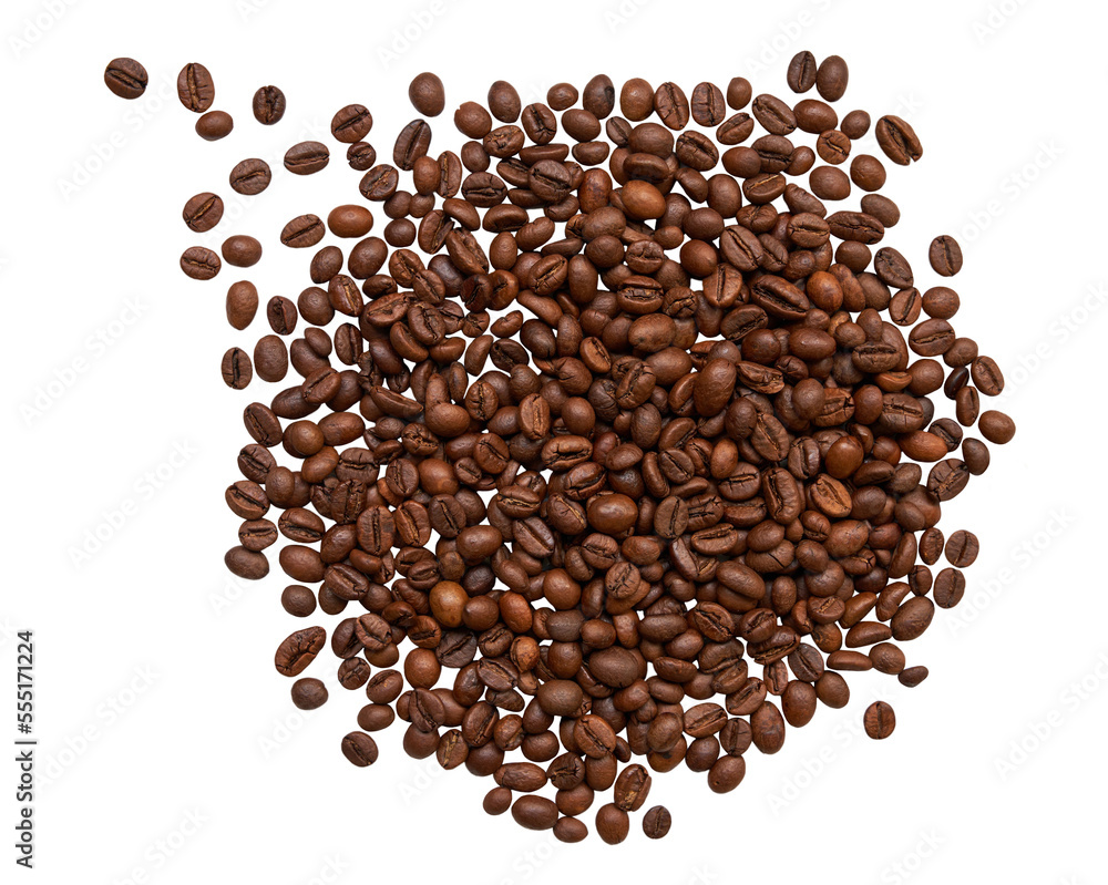 Coffee beans on transparent background. PNG file. Stock Photo | Adobe Stock