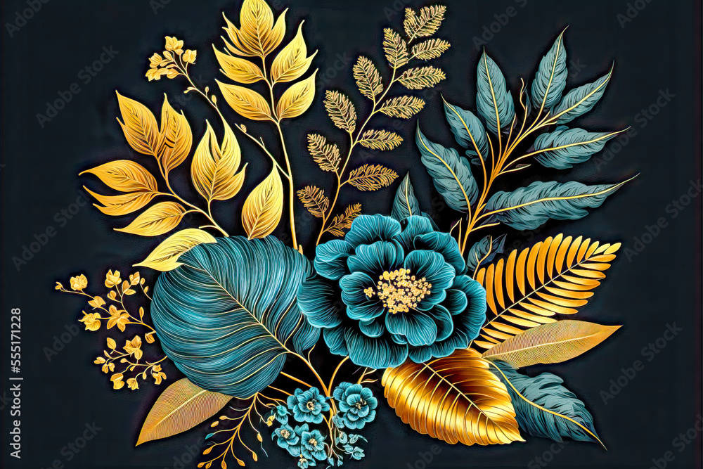 Florale Elemente Vintage Background Backdrop Cover AI Art Generative AI ...
