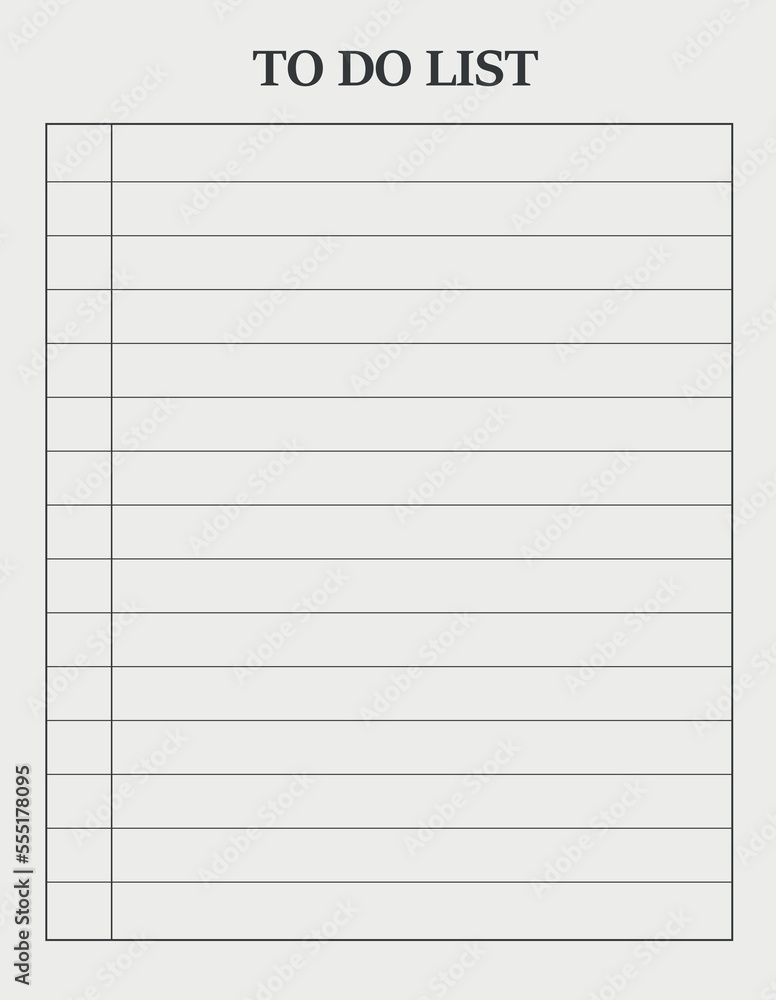 To do list template. Checklist, task list in flat style on white ...