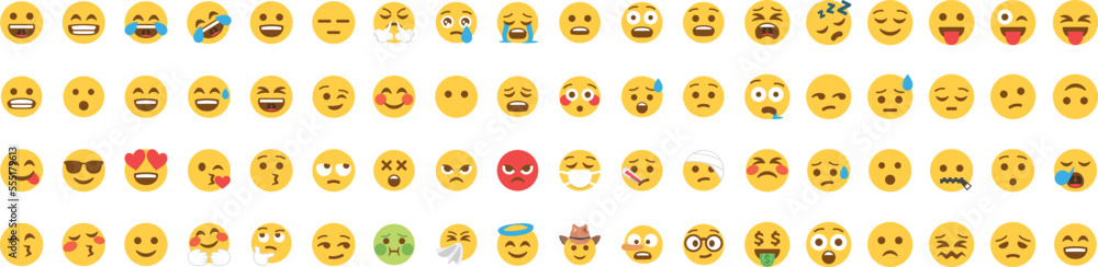 Emoji big set. Vector Stock Vector | Adobe Stock