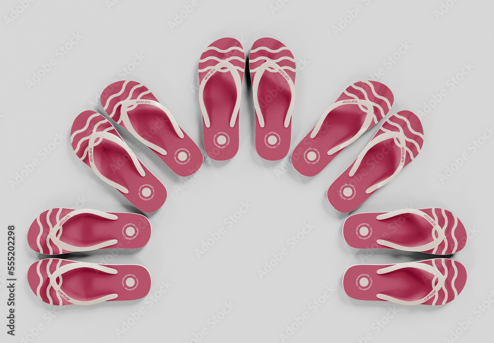Flip Flops Mockup Stock Template | Adobe Stock