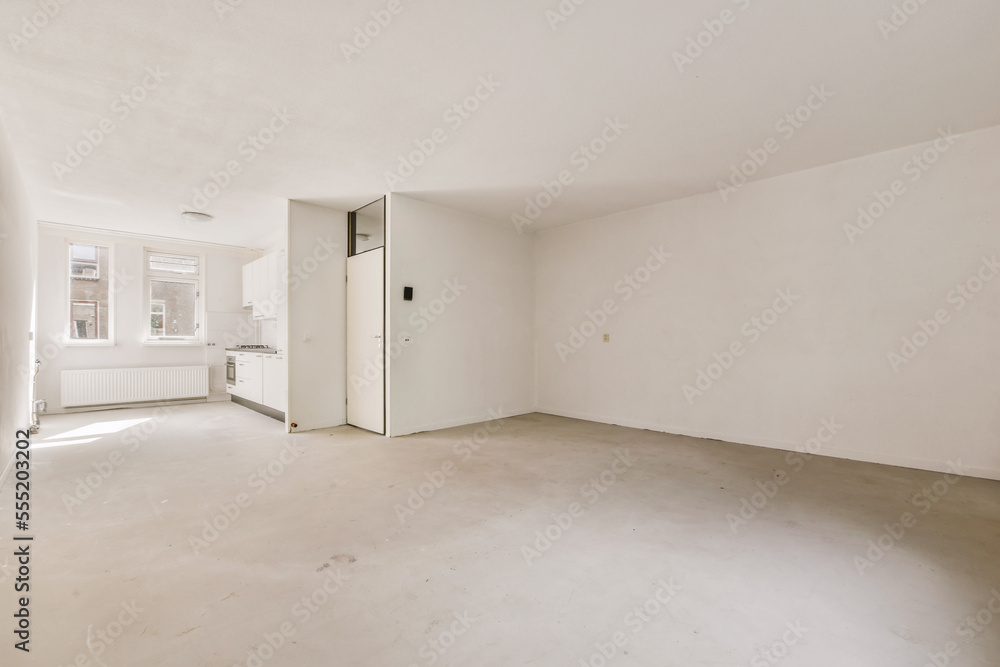 an empty room with white walls and no one person in the room to see ...