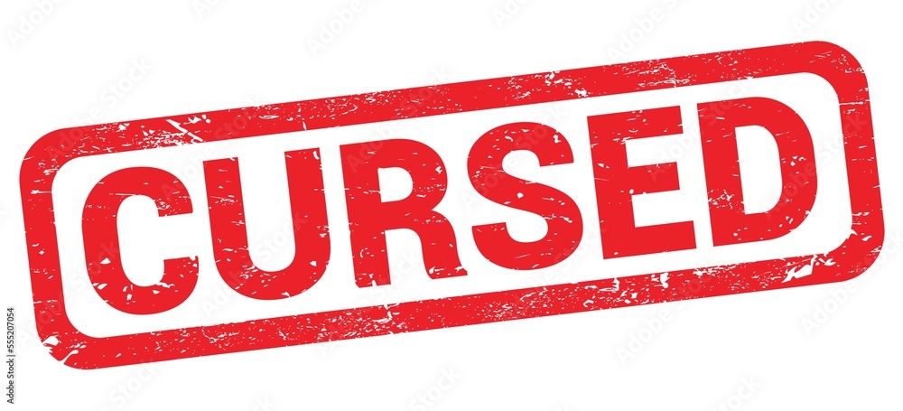 CURSED text written on red rectangle stamp. Stock Illustration | Adobe ...