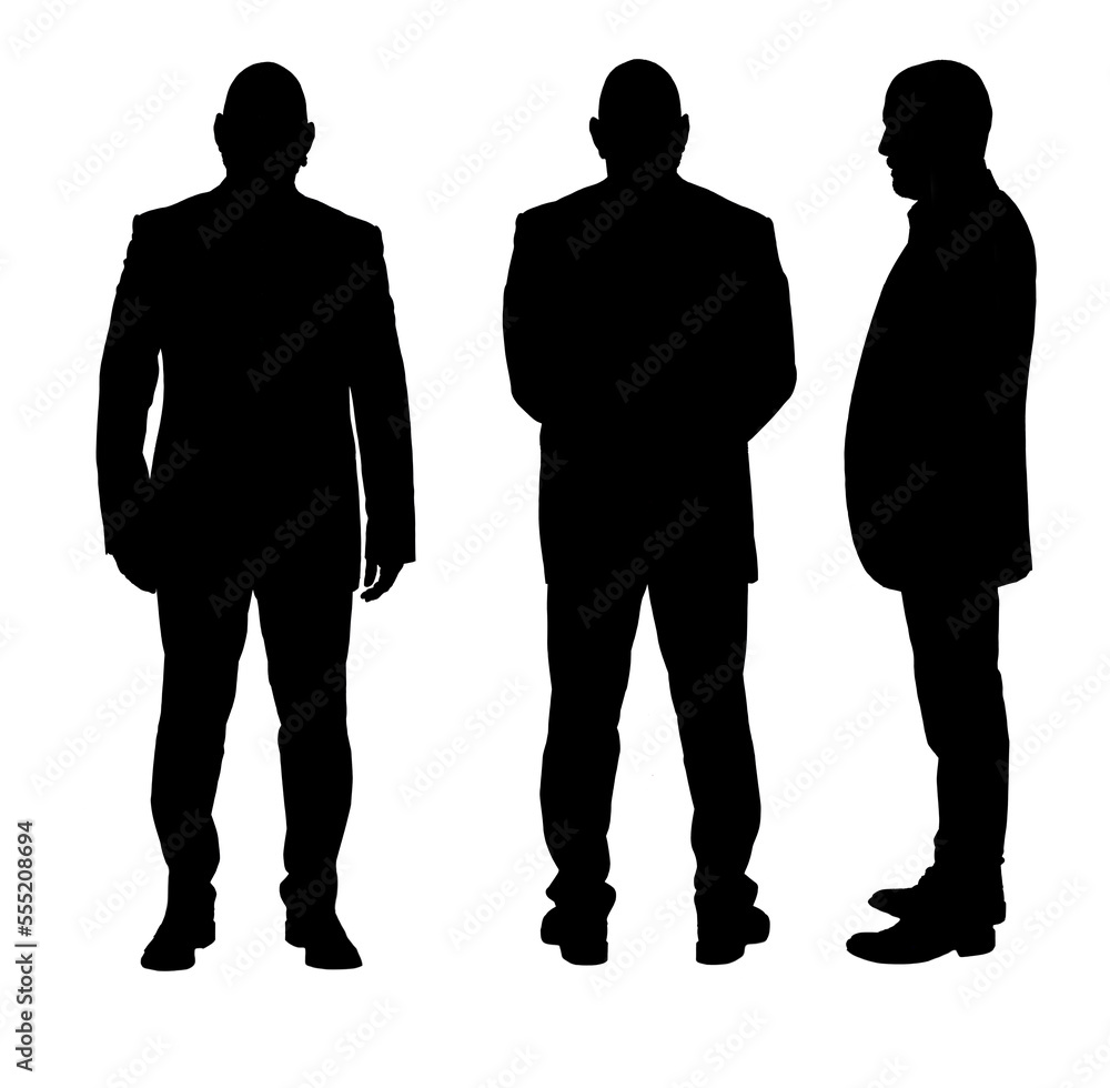 collage of a man front back and profile on white background Stock Photo ...