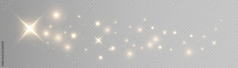 Light festive effect with lots of shiny shimmering particles isolated ...