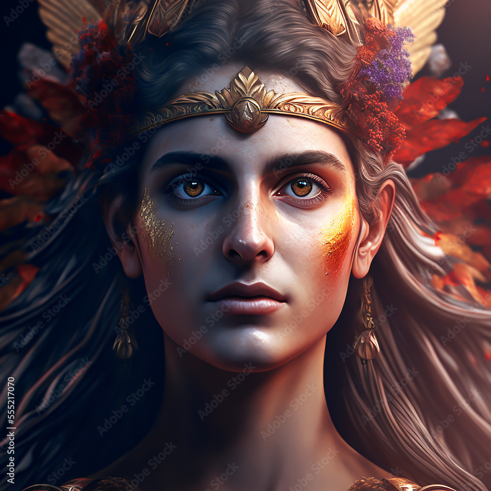 Beautiful Royal Queen Woman Face Portrait Stock Illustration | Adobe Stock