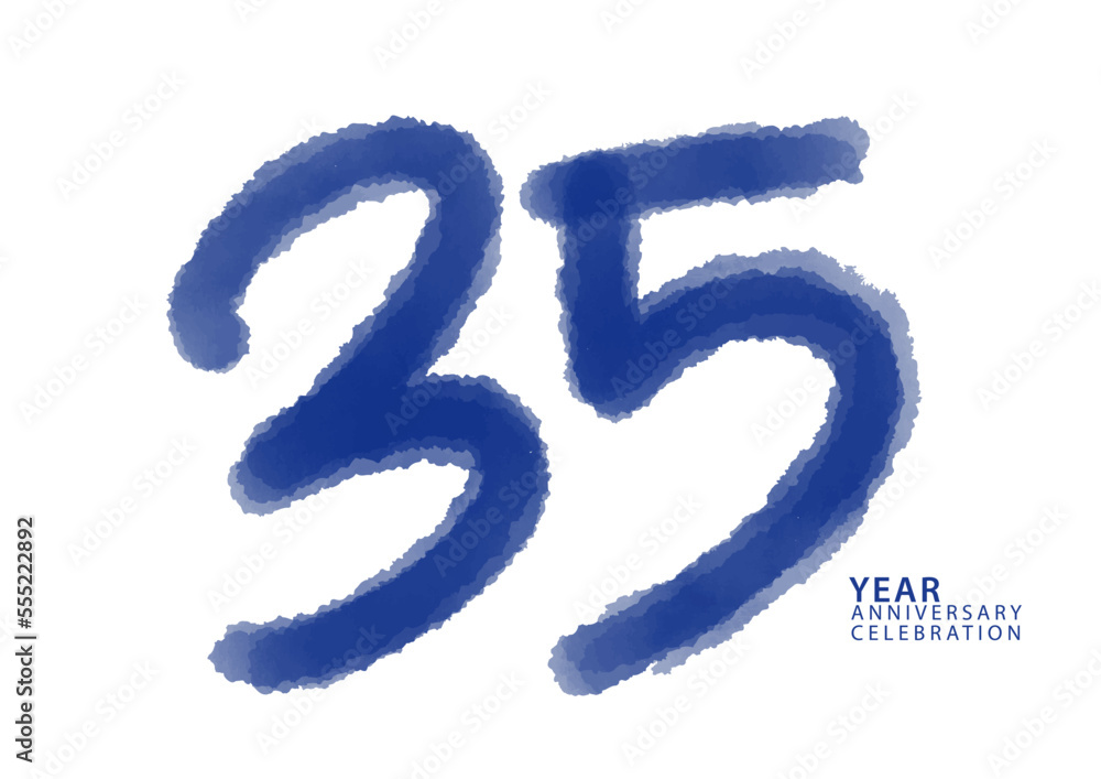 35 Year Anniversary Celebration Blue Color Logotype Vector 35 Number 35-year-anniversary-celebration-blue-color-logotype-vector-35-number