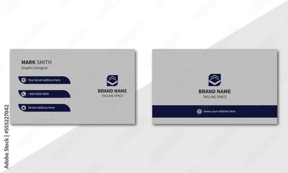 Set of simple Business Card, White sheet of paper or blank, business ...