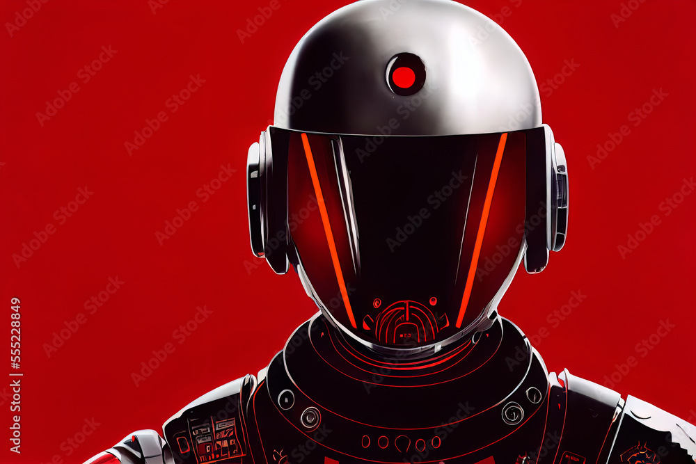 Robots. Futuristic interpretation Future 2025. Illustration for ...