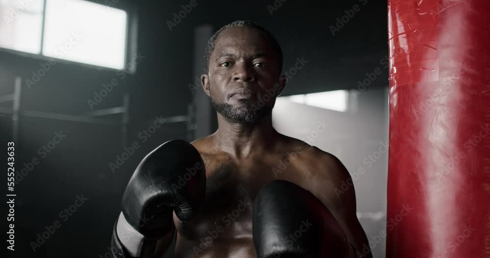 Close-up portrait of beautiful serious motivated African-American ...