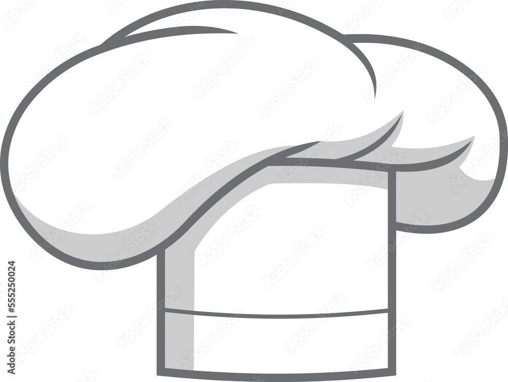 Cartoon Chef Hat Logo Design. Hand Drawn Illustration Isolated On ...
