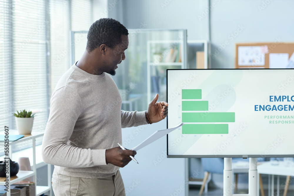 Black Man Giving Presentation