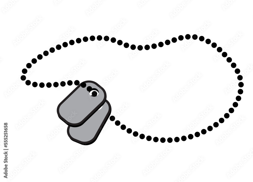 Military personnel identification tags. Soldier's tags. Dog tag. Vector ...
