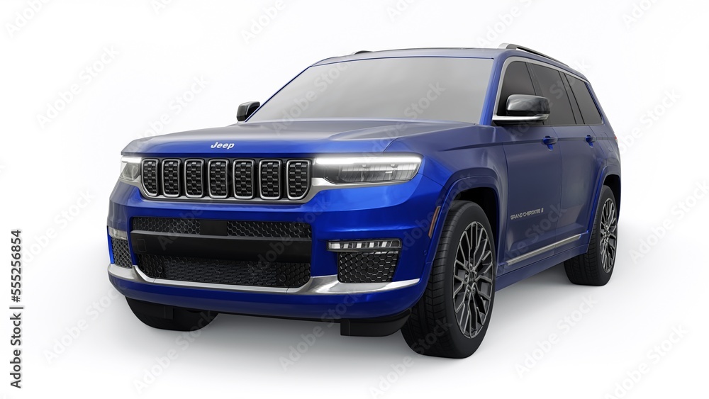 Dallas, USA. December 12, 2022. Red Jeep Grand Cherokee L 2022 on a ...
