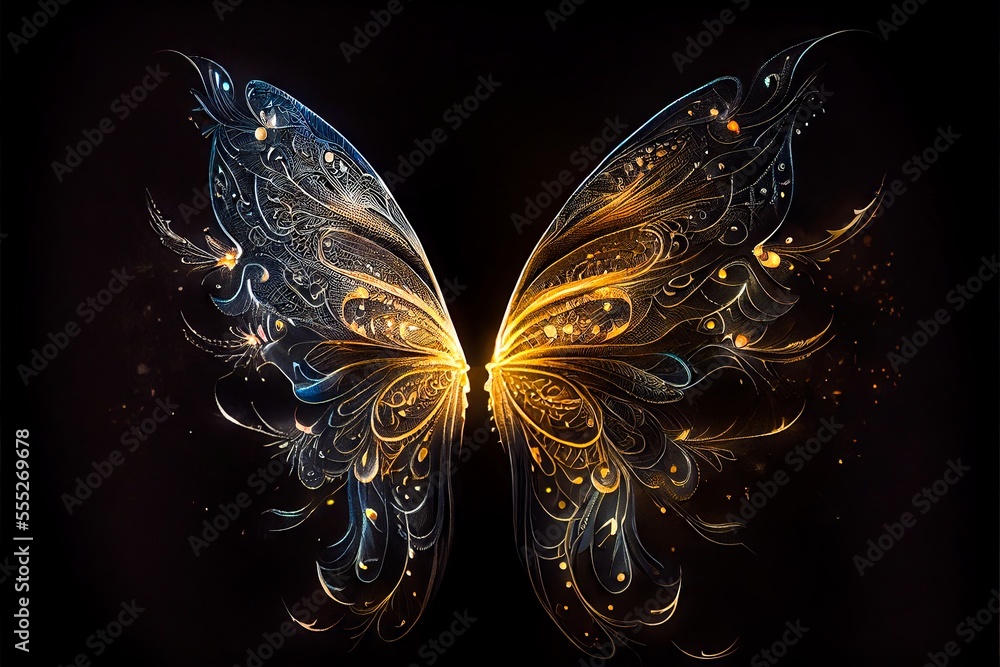 Photoshop overlays set to screen fairy wings drag and drop angel wings ...