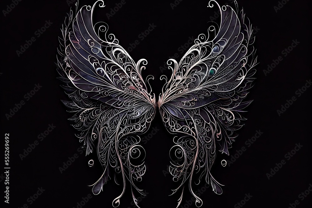 Photoshop overlays set to screen fairy wings drag and drop angel wings ...