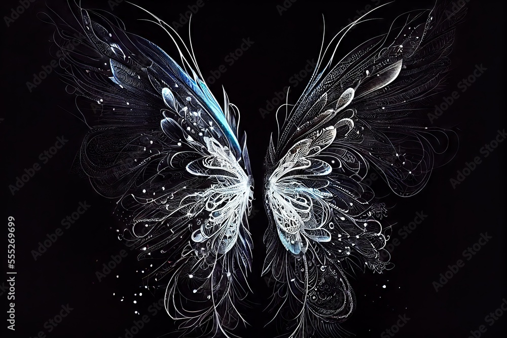 Photoshop overlays set to screen fairy wings drag and drop angel wings ...