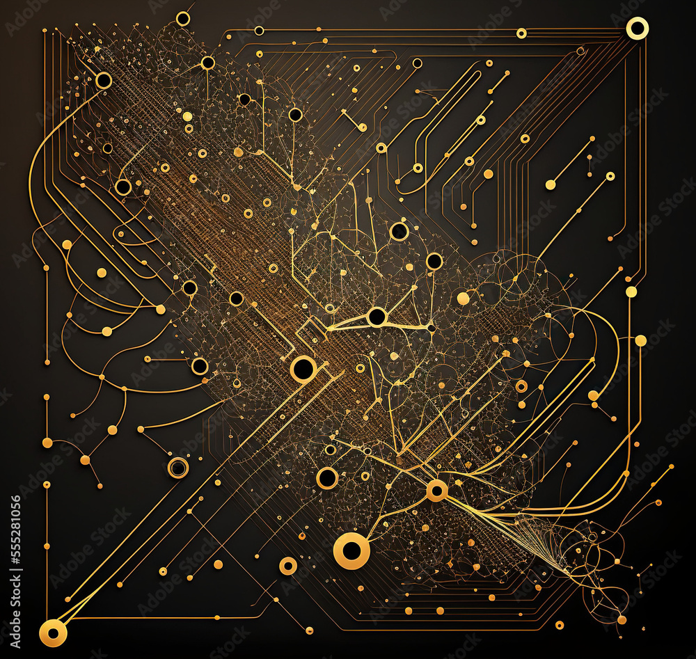 illustration of brain, ai generative, concept illustration of ai and ...