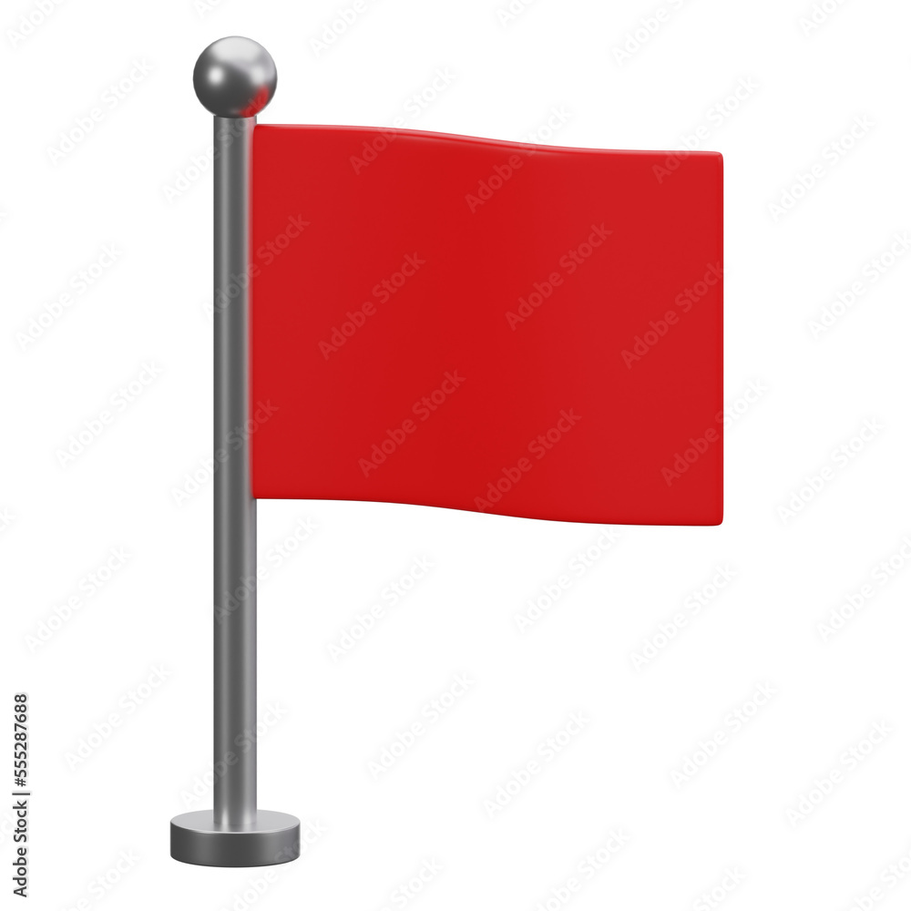 3d red flag icon Stock Illustration | Adobe Stock