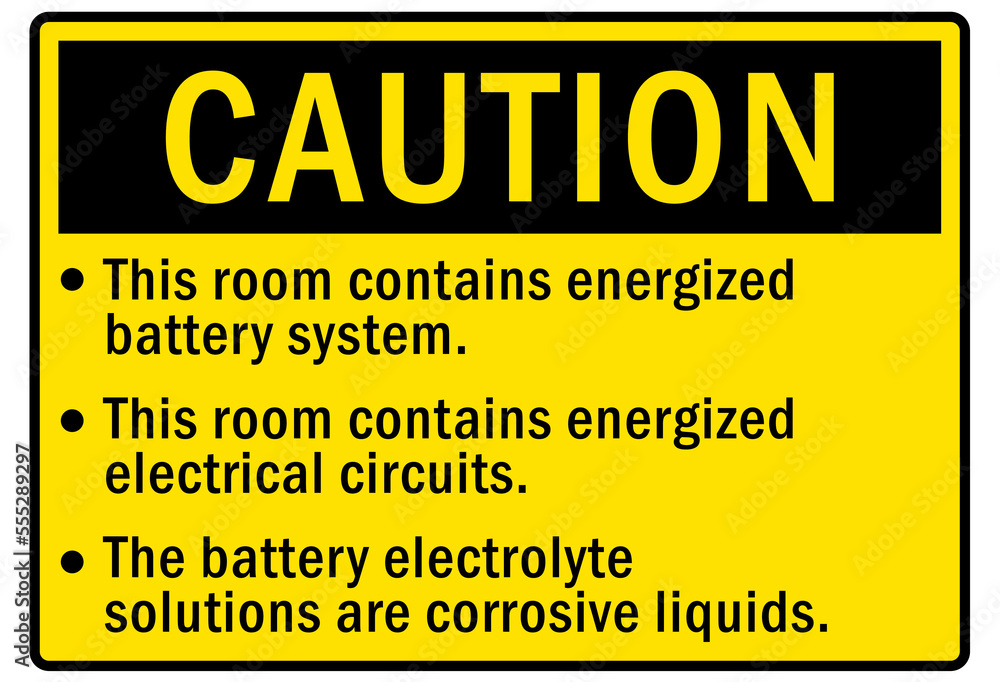 Electrical room sign and labels Stock Vector | Adobe Stock