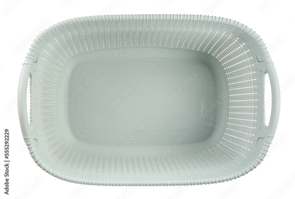 Empty laundry basket isolated on white, top view Stock Photo | Adobe Stock