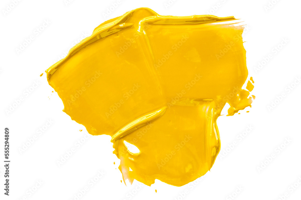 shiny yellow brush isolated on transparent background yellow watercolor ...