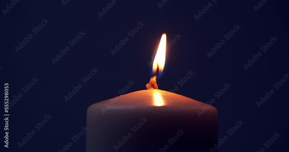 Candle Flame with Alpha Channel. The candle burns with a soft yellow ...