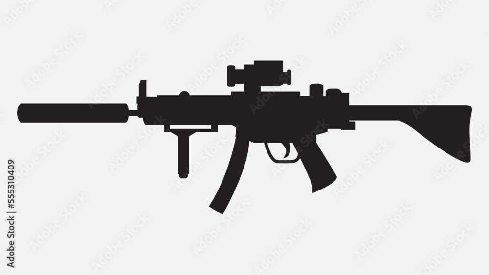assault rifle vector illustration Stock Vector | Adobe Stock
